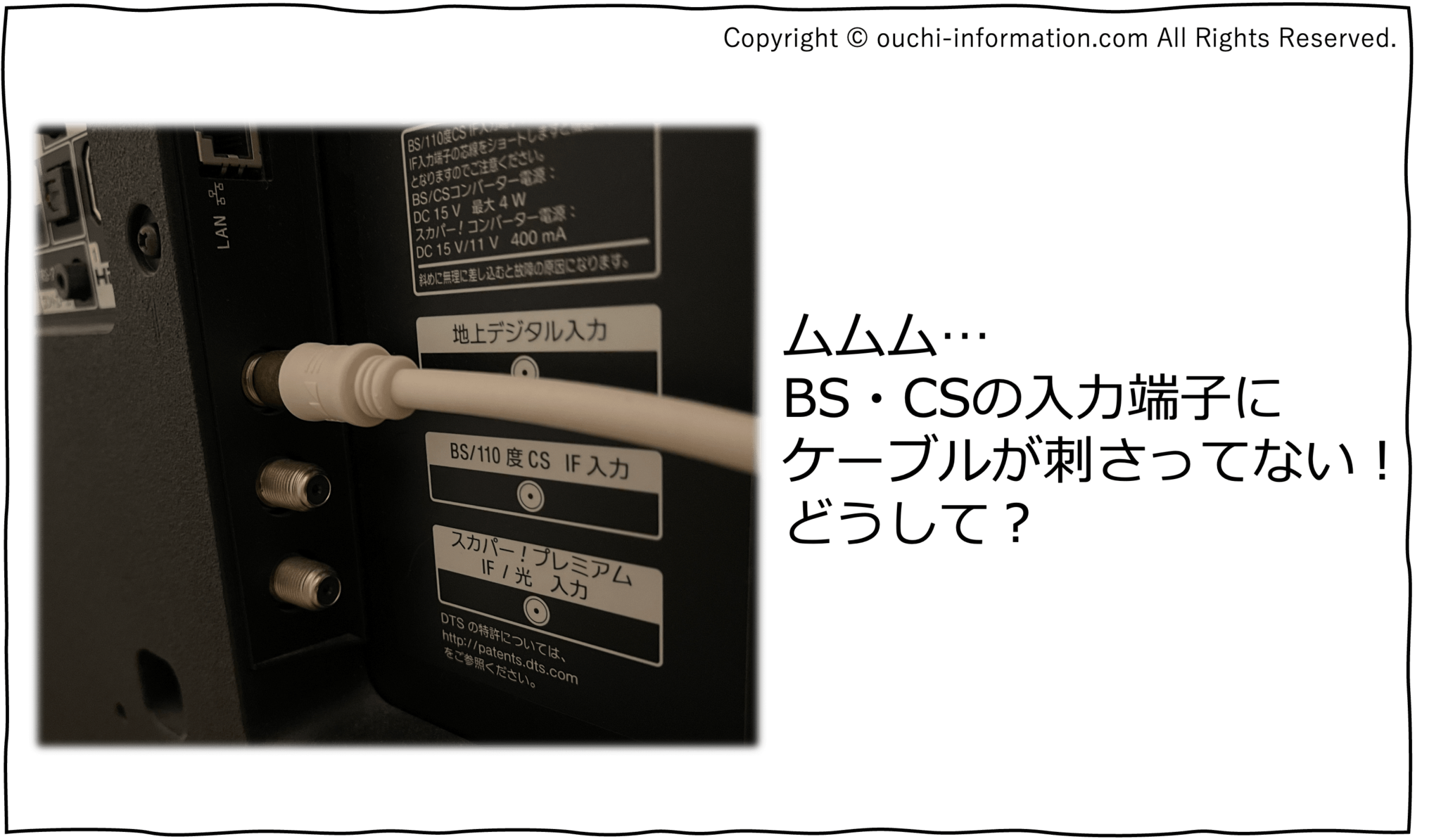 テレビのBS・CSが観れないことに1年間気が付かなかった！ | あるべき家づくりブログ